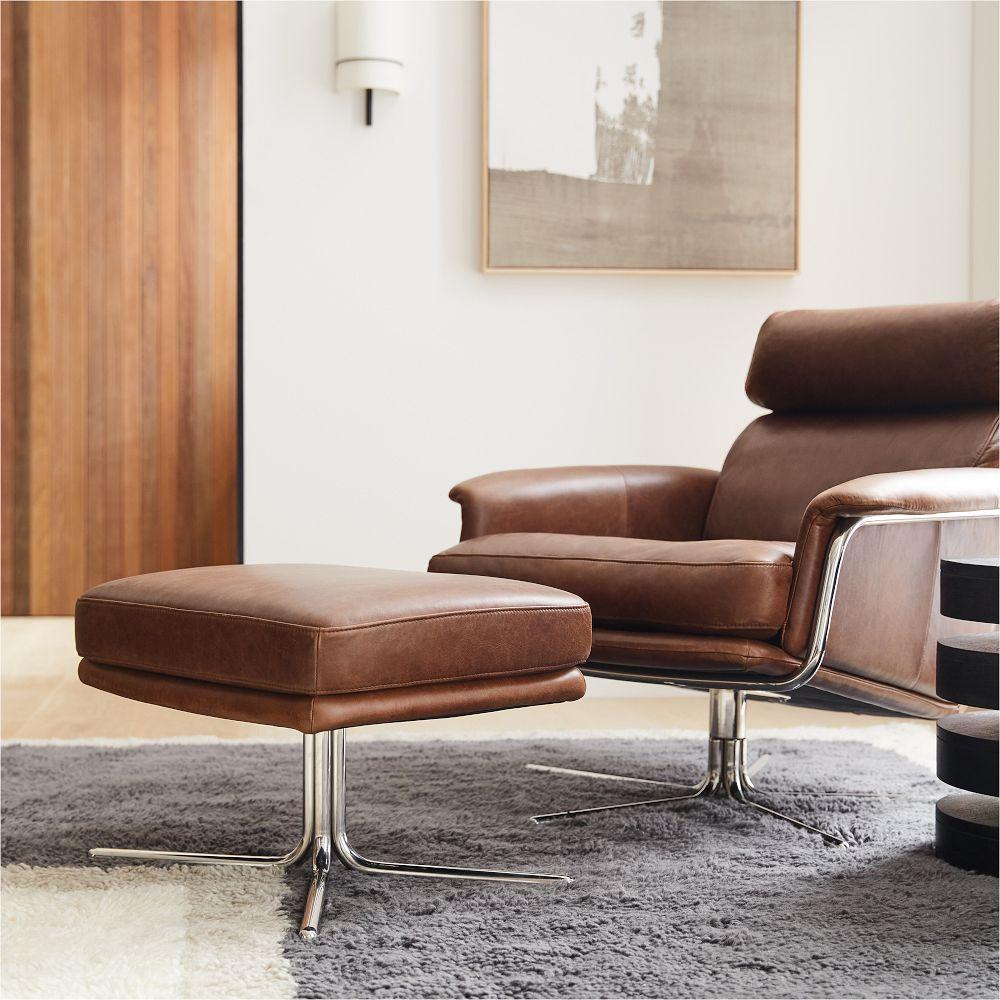 Leather chair and ottoman set store